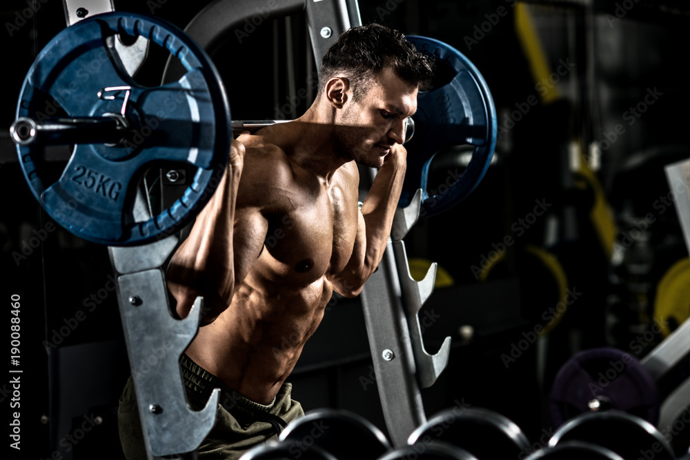 bodybuilder in gym Stock Photo | Adobe Stock