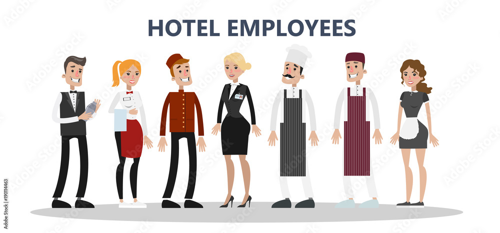 Hotel staff set. Stock-Vektorgrafik | Adobe Stock