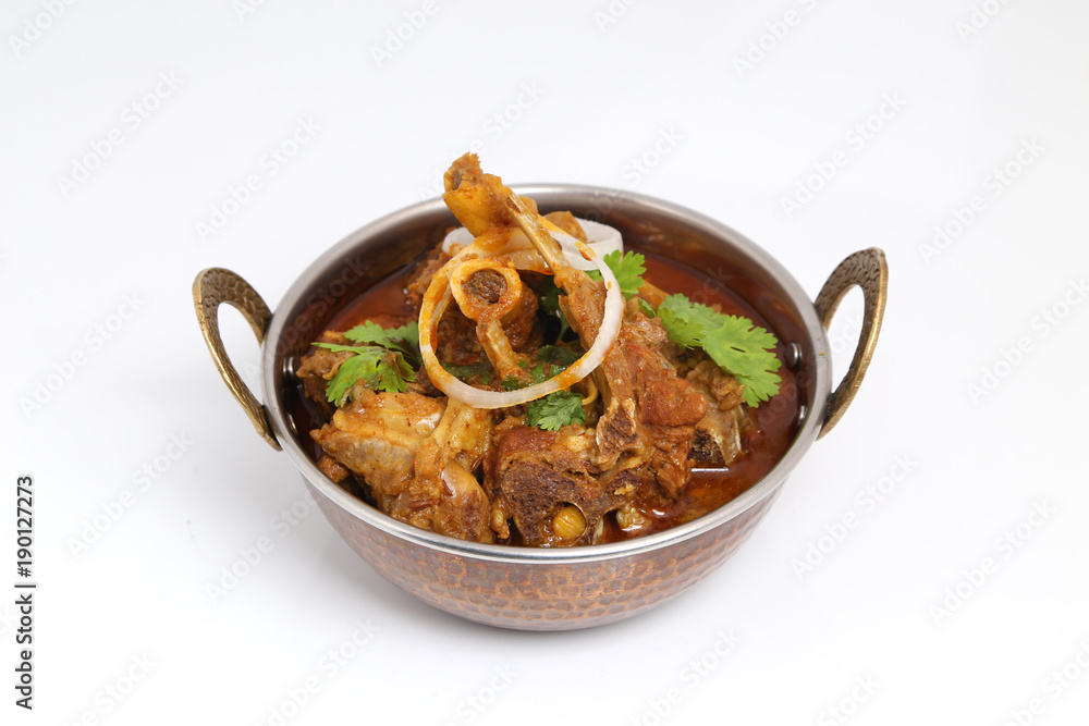 Indian or Rajasthani non veg food. Indian style meat dish or mutton ...