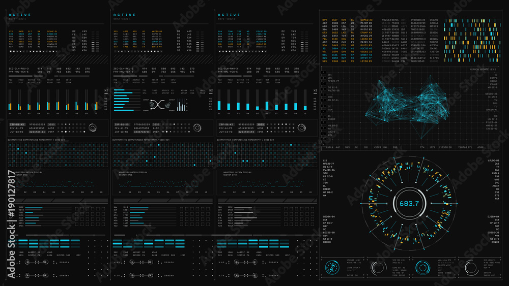 Futuristic Interface Dashboard Stock Template | Adobe Stock