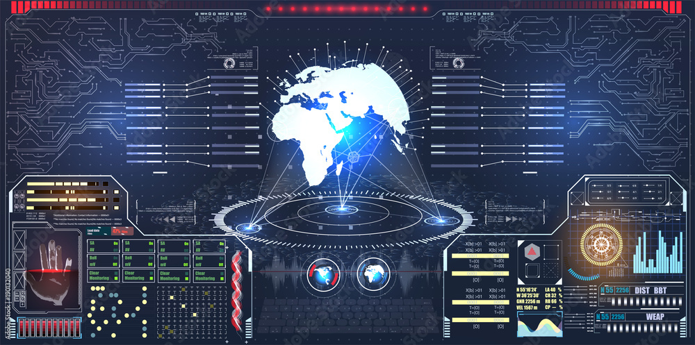 Infographic or technology interface for information visualization ...