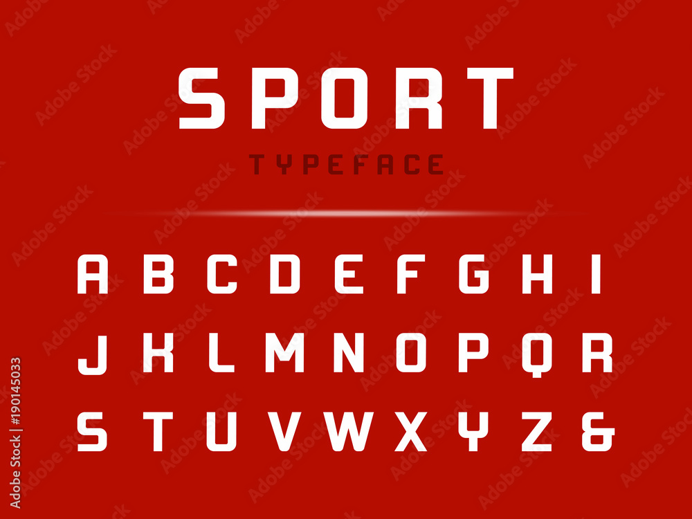 Sport font. Vector alphabet with latin letters Stock Vector | Adobe Stock