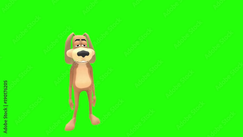 Sad depressed lonely animated cartoon dog hound canine pooch mutt ...