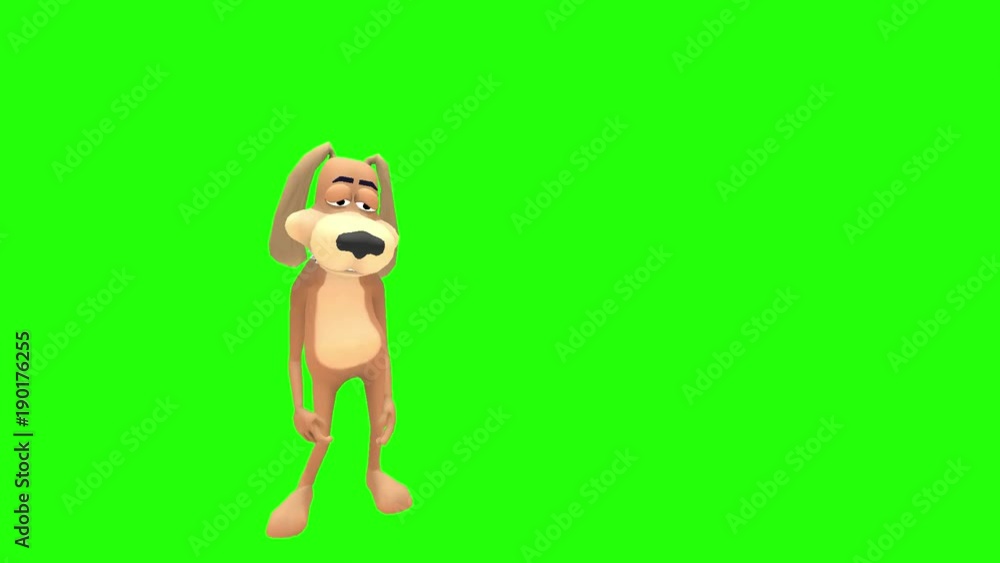 Sad depressed lonely animated cartoon dog hound canine pooch mutt ...