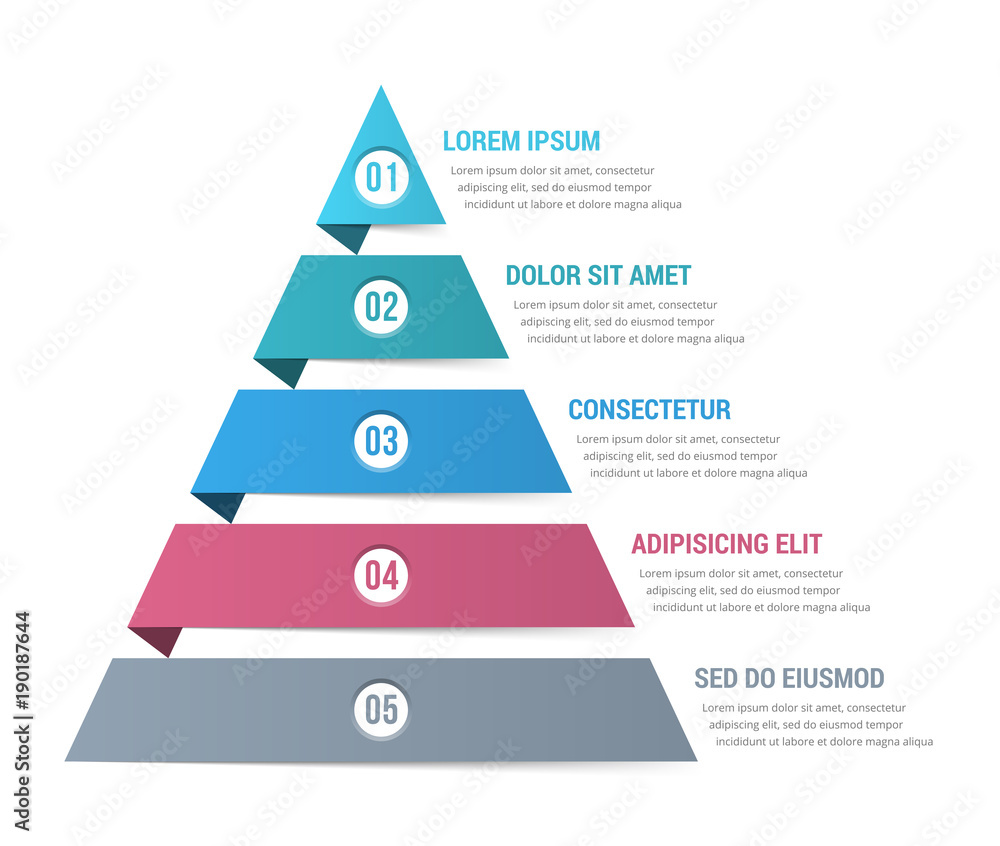 Pyramid Infographics Stock Vector | Adobe Stock