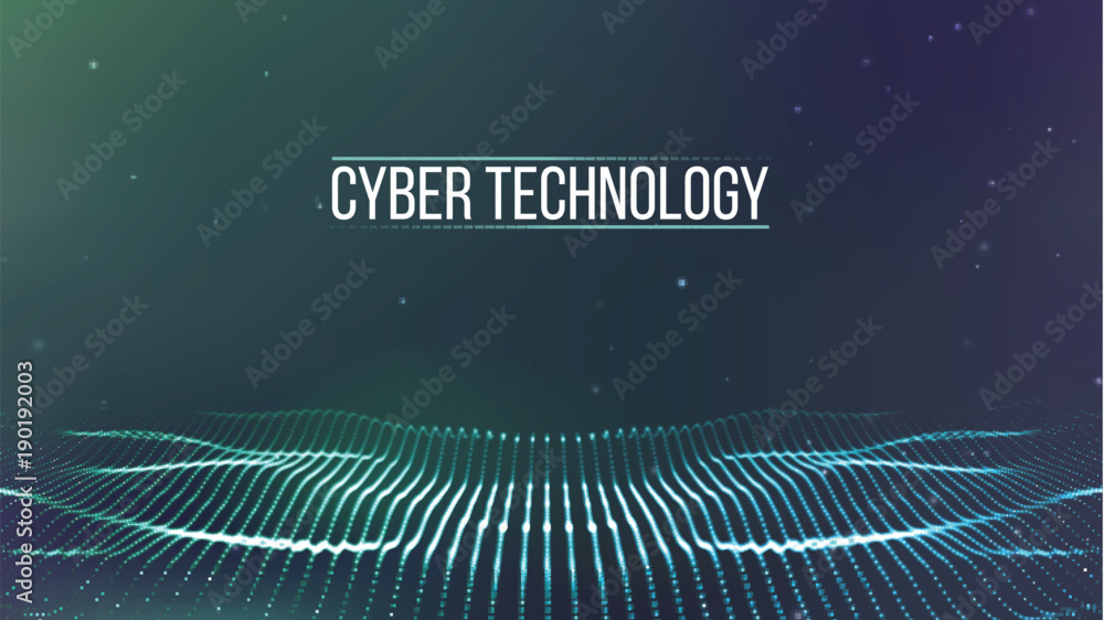 Background 3d grid.Cyber technology Ai tech wire network futuristic ...