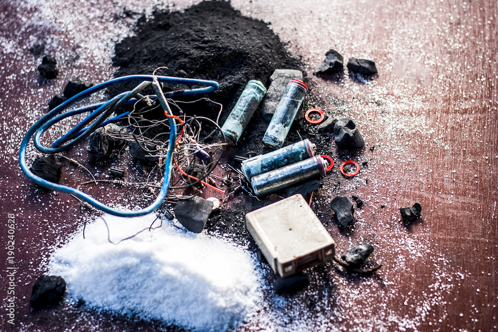 Close of ingredient or mixture of Earthing system or Grounding system i ...