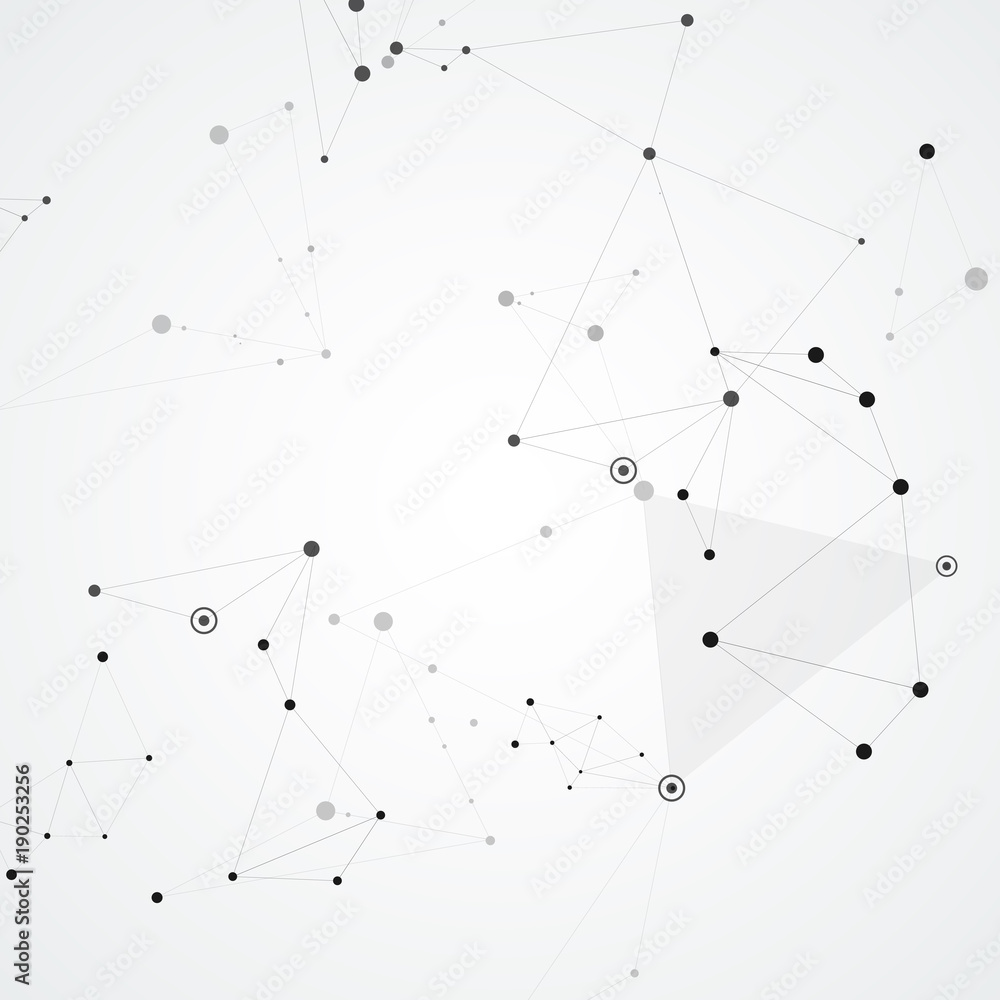 Points connected by straight lines into simple creative forms Stock ...