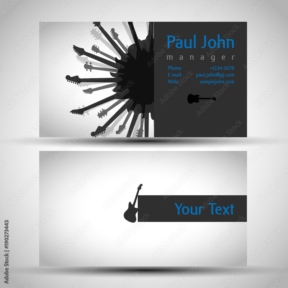 Colorful and elegant business card design with front and back side ...