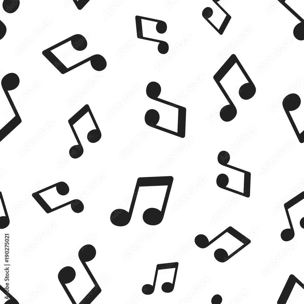 Music note seamless pattern background. Business concept vector ...