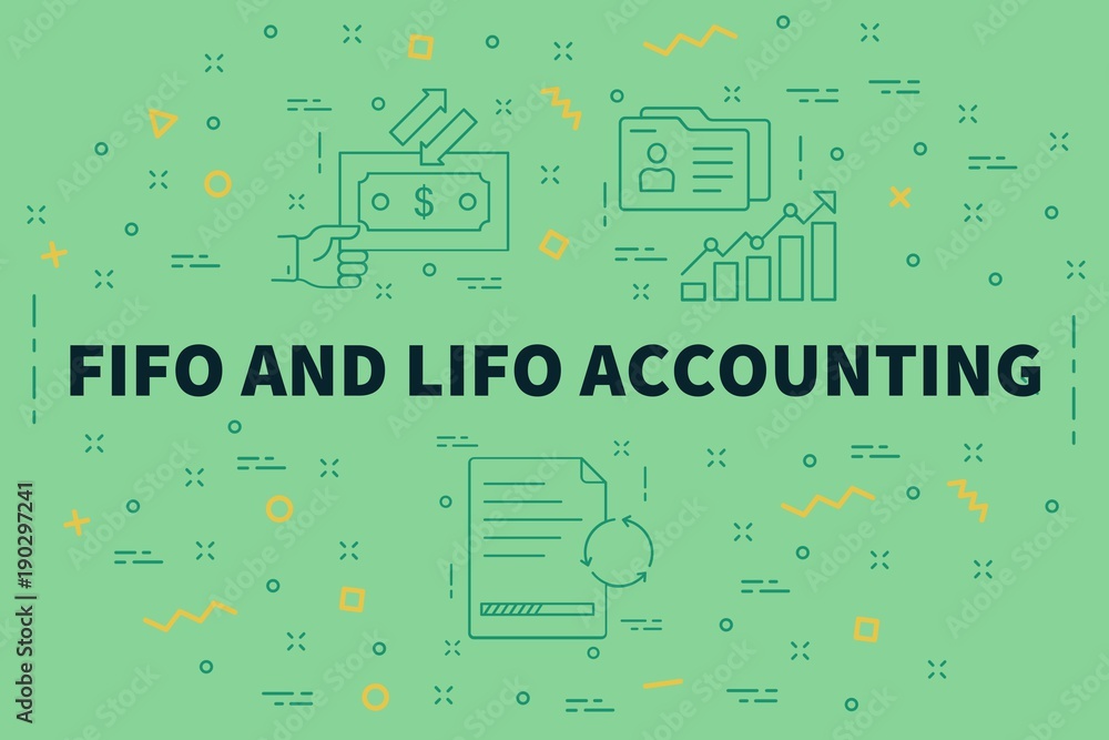 Conceptual business illustration with the words fifo and lifo ...