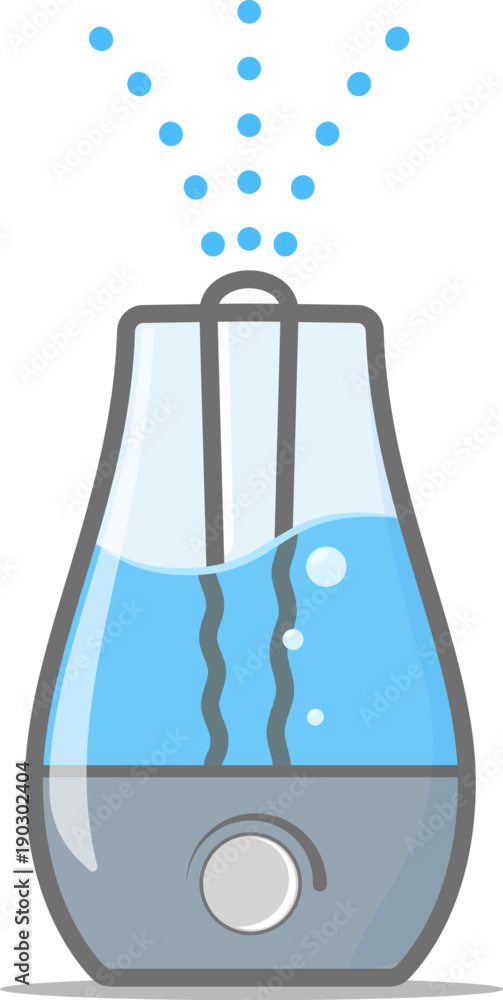Icon of equipment for humidifying air vector illustration. Logo of ...