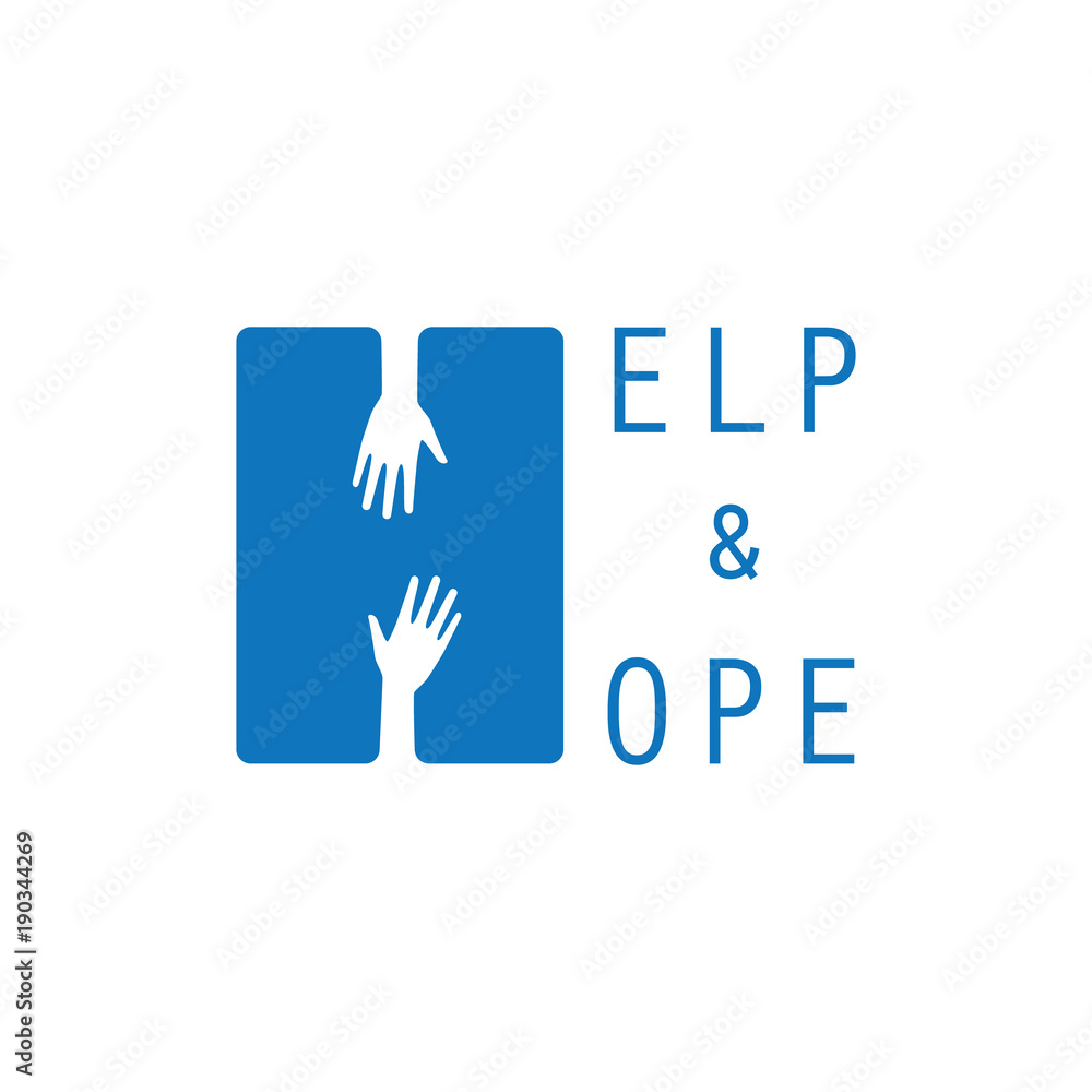 Help and hope logo graphic design Stock Vector | Adobe Stock