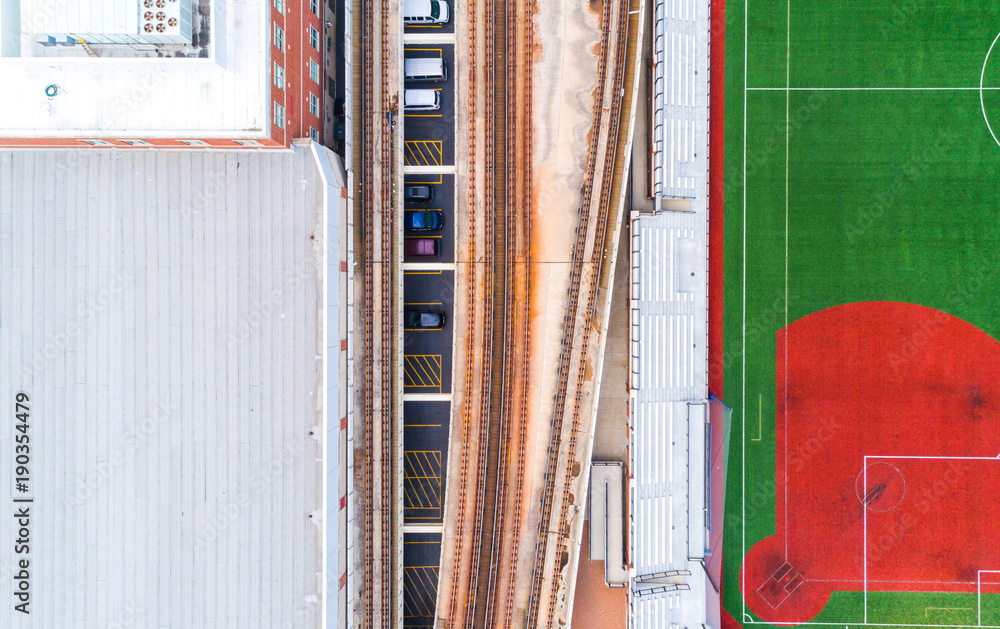 City Train Tracks Stock Photo | Adobe Stock