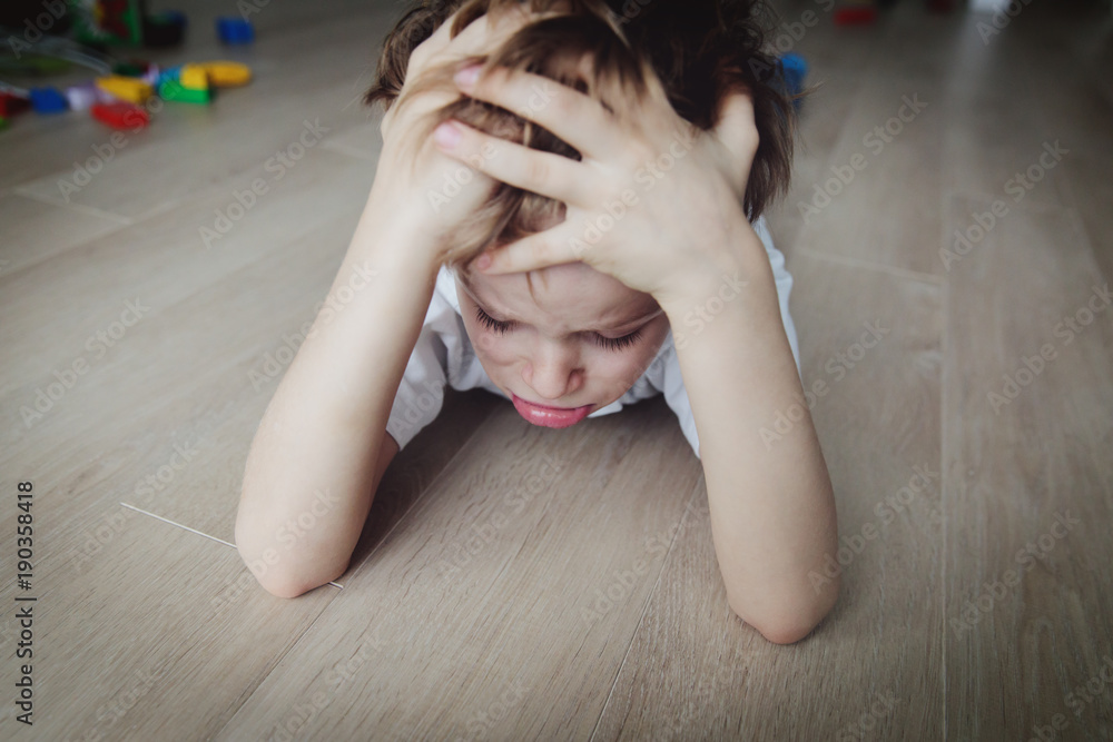 sad child, stress and depression Stock Photo | Adobe Stock