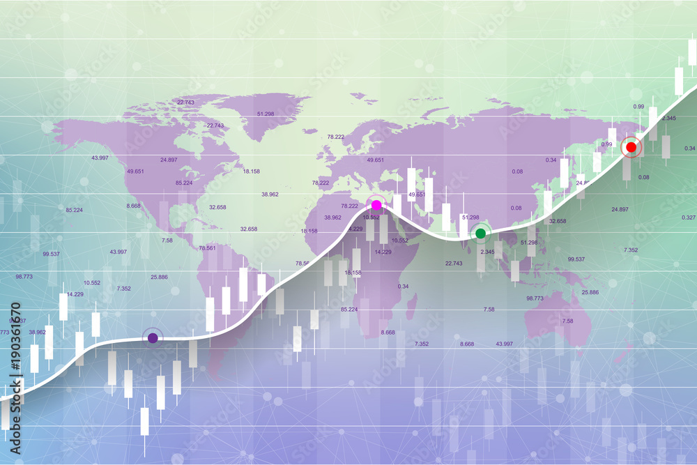 Stock market and exchange. Candle stick graph chart of stock market ...