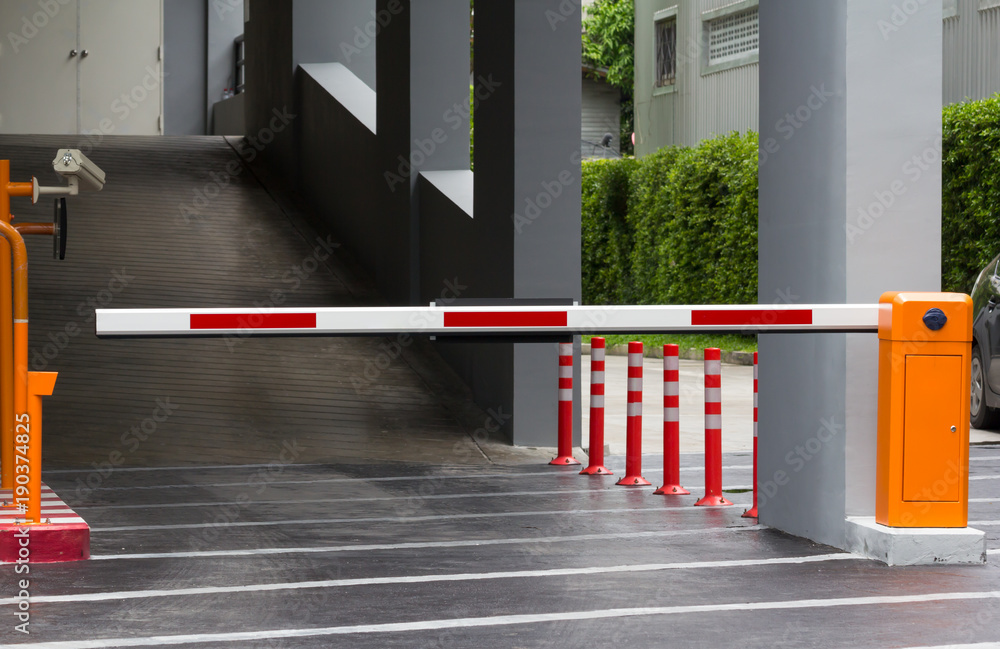 car park barrier, automatic entry system Stock Photo | Adobe Stock
