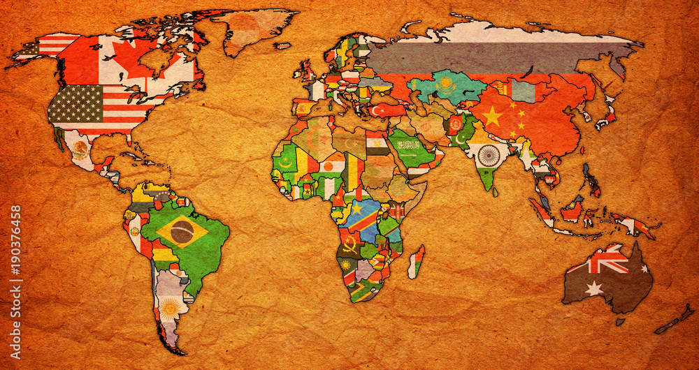 World Trade Organization territory on world map Stock Illustration ...