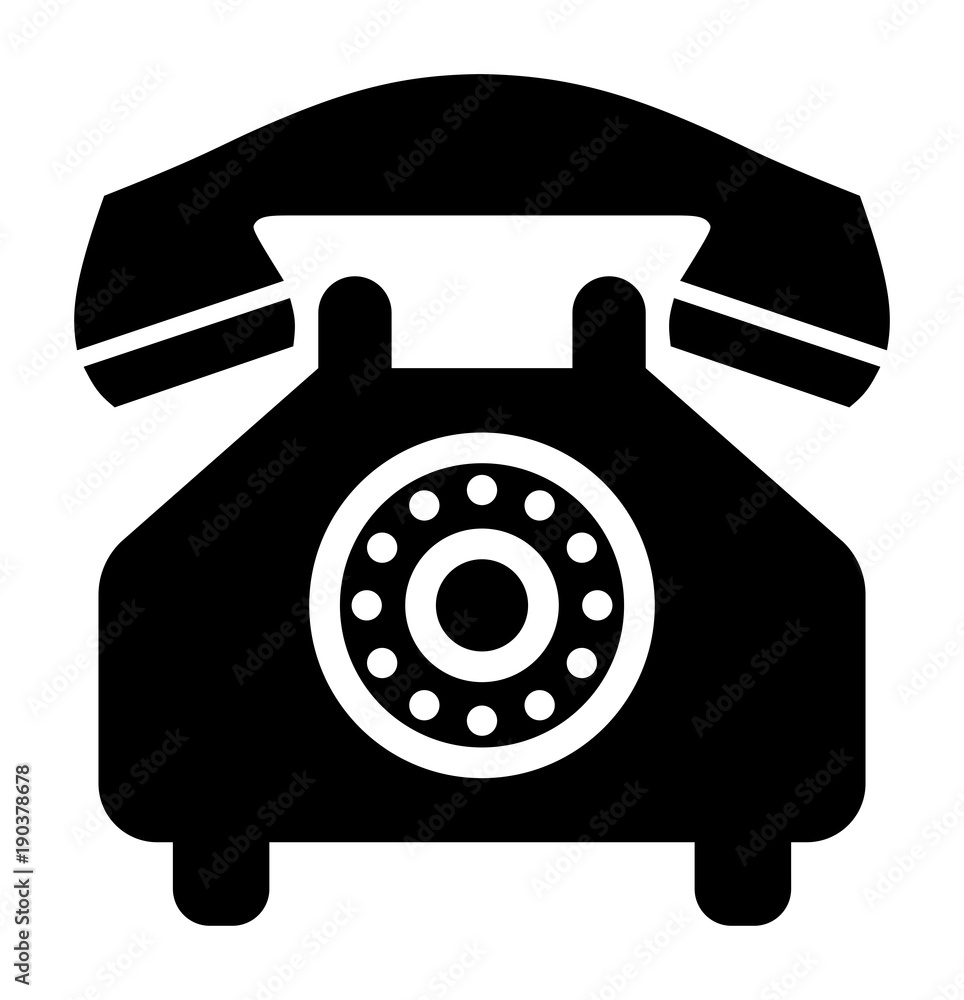 Telephone vector icon Stock Vector | Adobe Stock