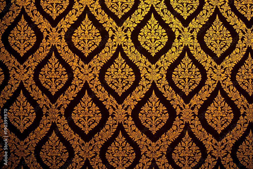 Thai pattern wallpaper culture art background in Temple Stock Photo ...