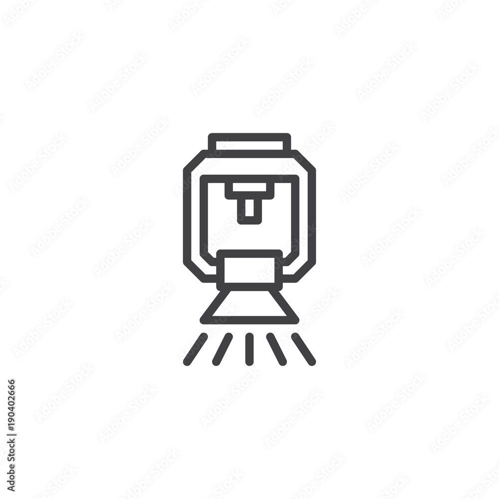 Sprinkler line icon, outline vector sign, linear style pictogram ...