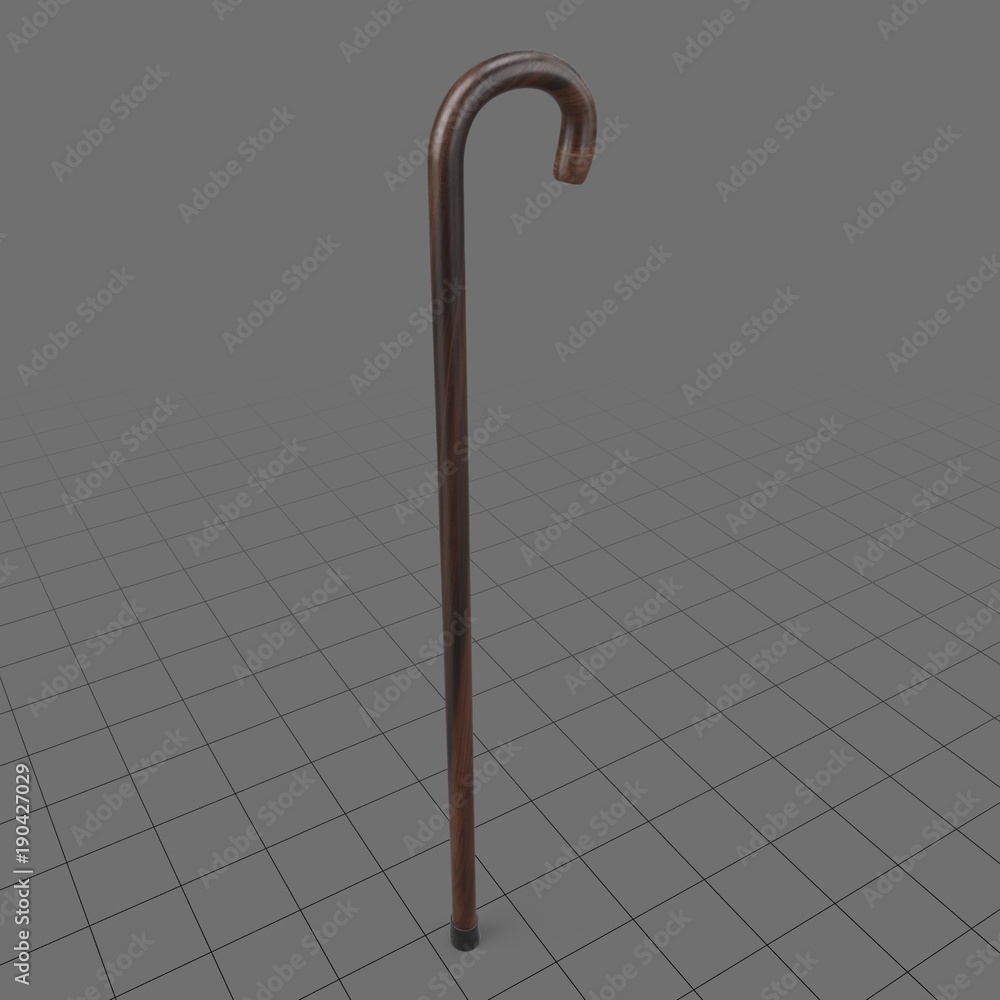 Wooden cane Stock 3D asset | Adobe Stock