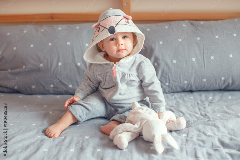 Cute Baby Girl With Grey Eyes