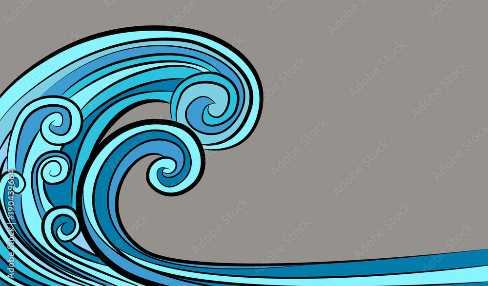 Tidal Wave Drawing