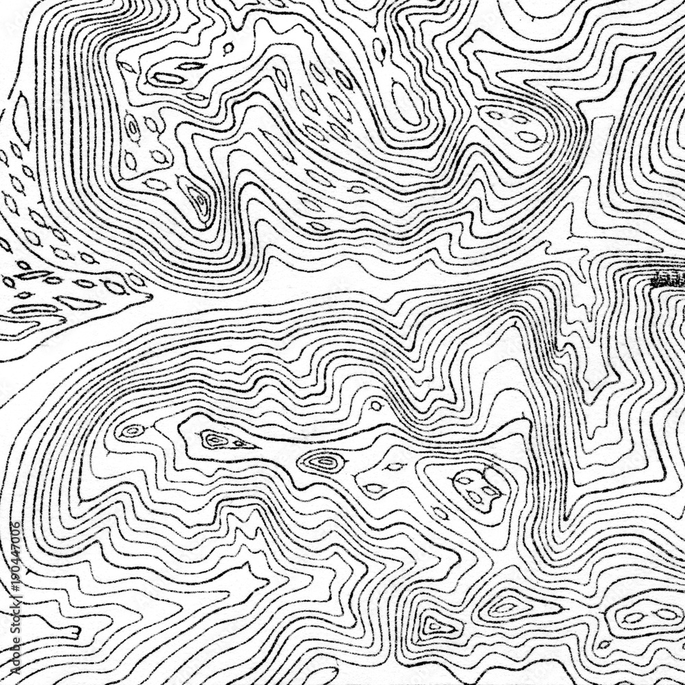 Vintage contour mapping. Natural printing illustrations of maps. Stock ...
