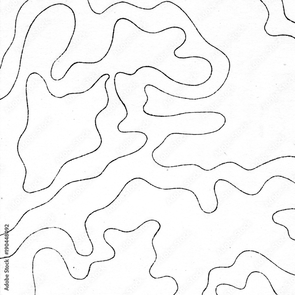 Vintage contour mapping. Natural printing illustrations of maps. Stock ...