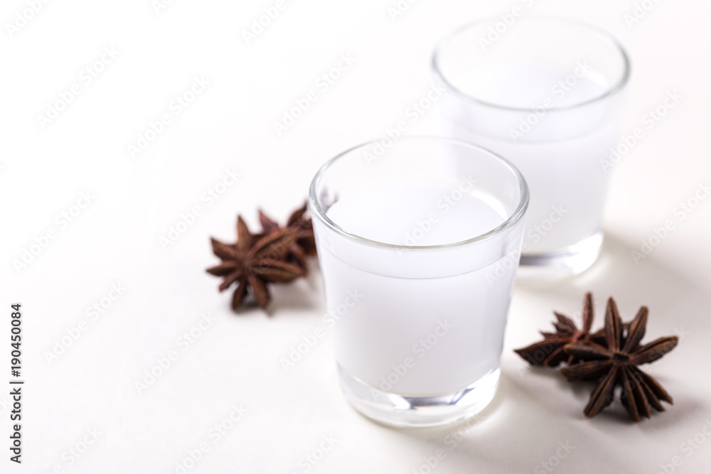Photo & Art Print Alcohol Raki with anis. Turkish, Greek aperitif arak ...