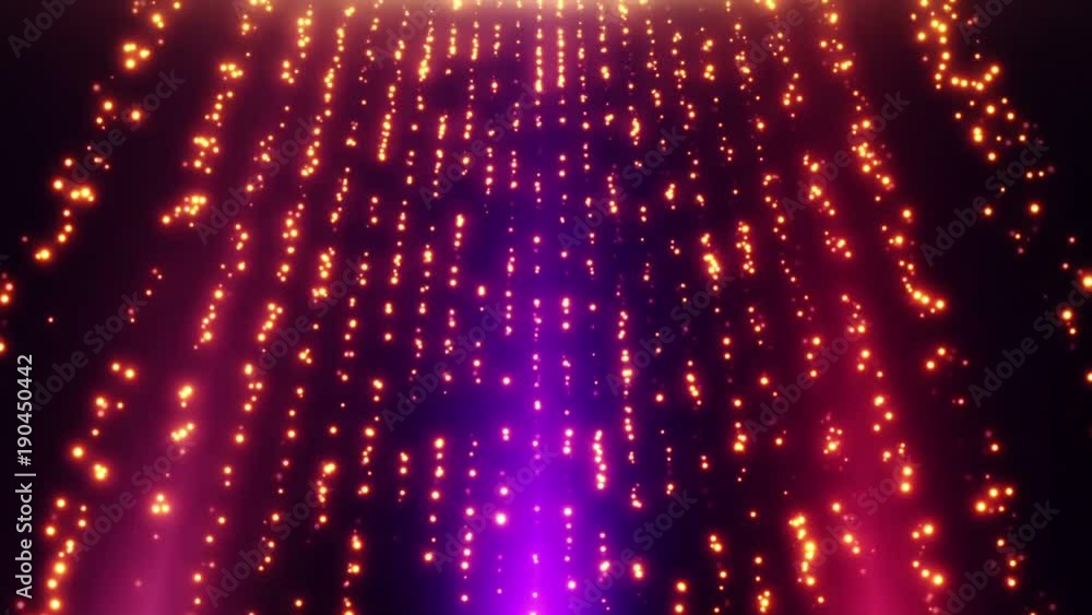 Raining Orbs of Light | Twinkling Glowing Particles falling from the ...