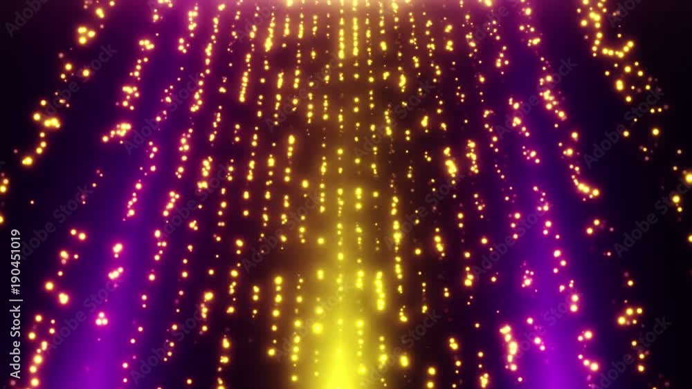 Raining Orbs of Light | Twinkling Glowing Particles falling from the ...