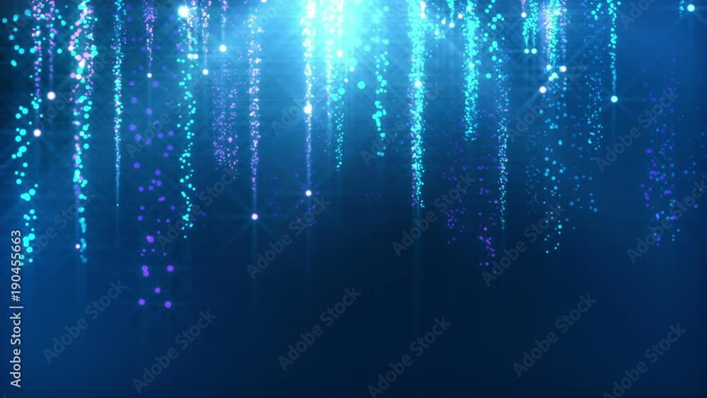 Star Streaks Falling from Heaven | Glowing Particles and Orbs Dropping ...