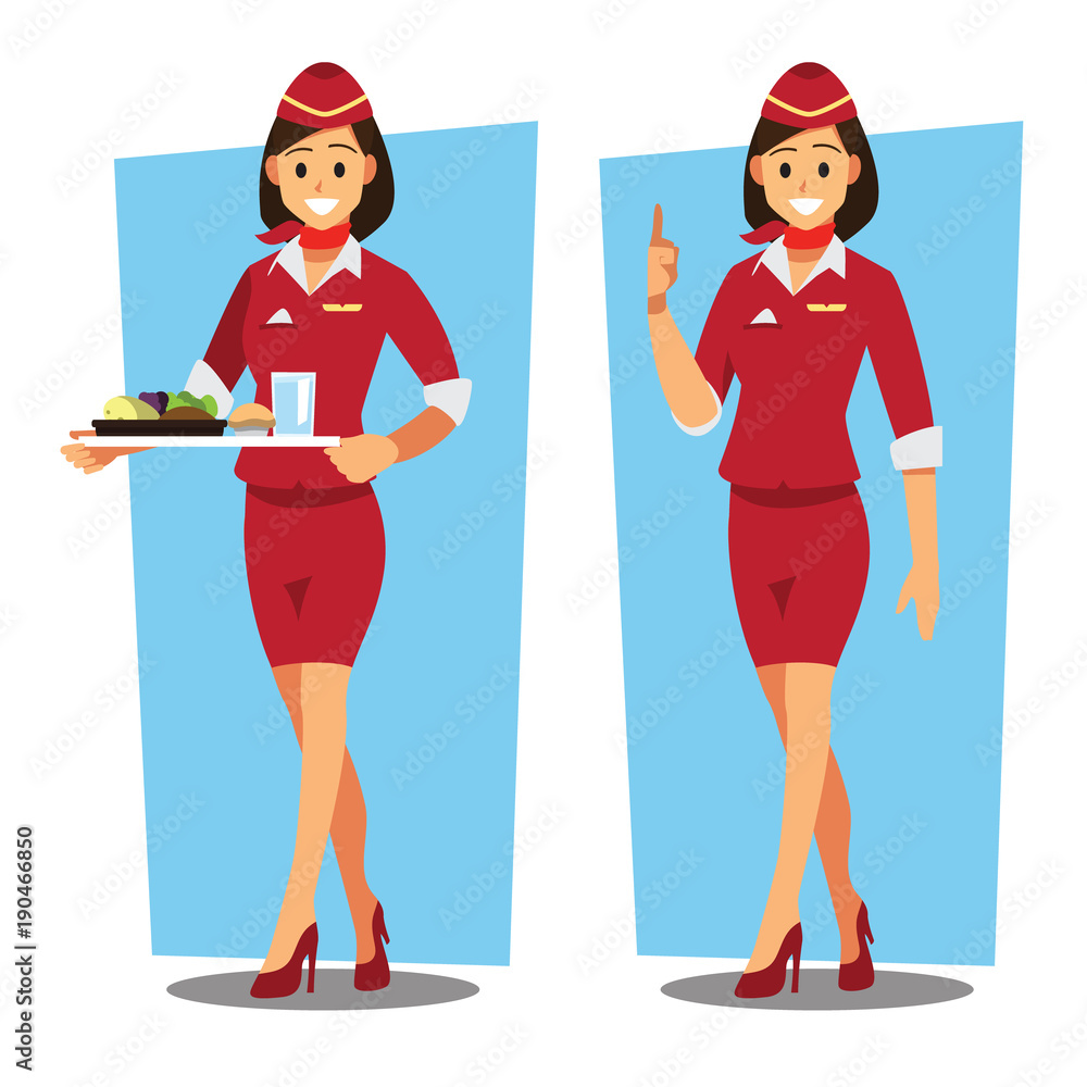 Air Hostess Cartoon