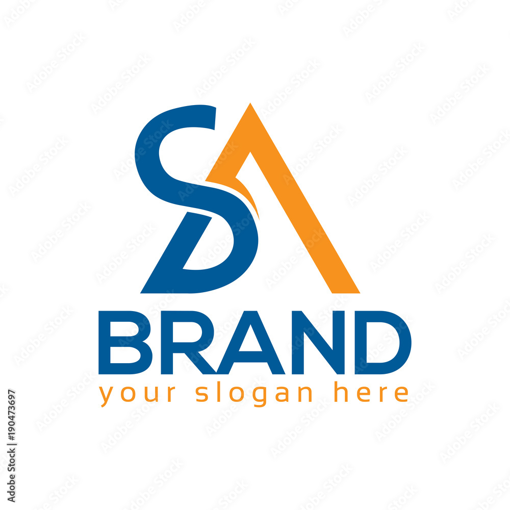 SA, Letter S and A, Logo Design Element Stock Vector | Adobe Stock