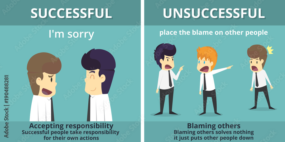 Businessman successful and Businessman unsuccessful.Cartoon of business ...