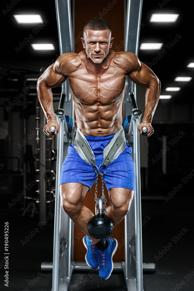 Strong man training on GYM Stock Photo | Adobe Stock