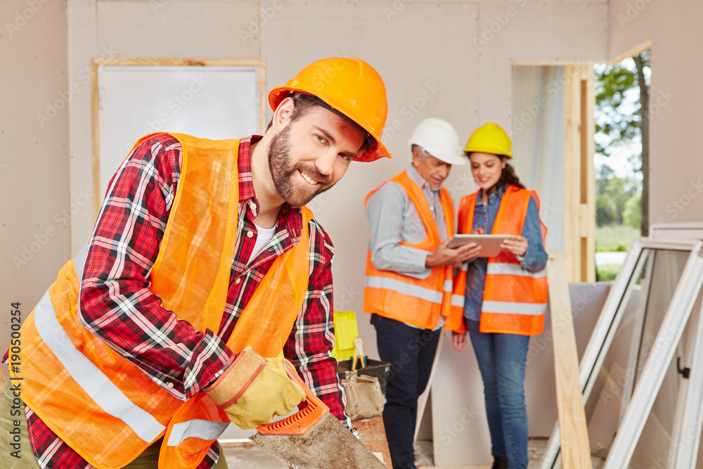 Handwerker als Zimmermann Stock Photo | Adobe Stock