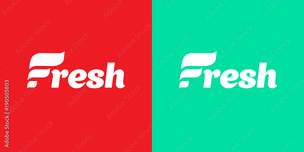 Fresh Logo. Company Logo with word Fresh. Letter F. Creative Logo ...