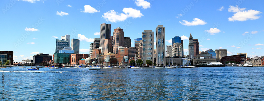 Boston Skyline Panoramic Stock Photo | Adobe Stock