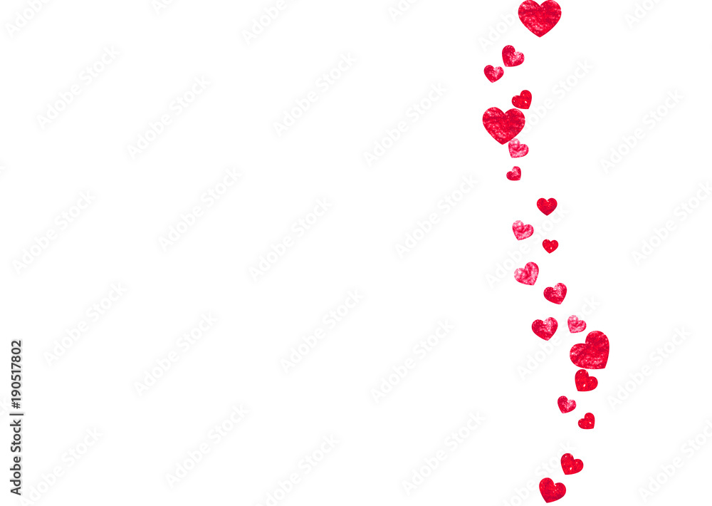 Happy Valentines Day Glitter Clipart Red