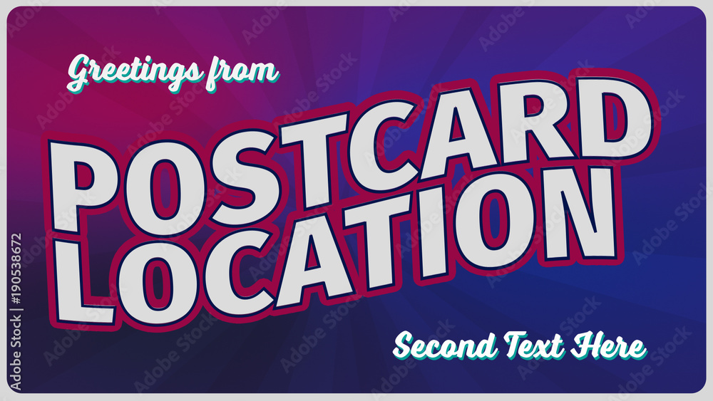 Vintage Postcard Title Stock Template | Adobe Stock