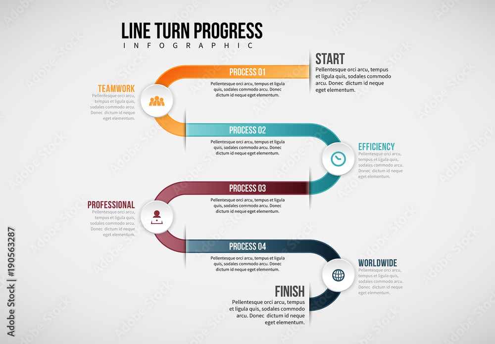 Looped Line Infographic 2 Stock Template | Adobe Stock