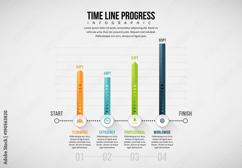 Vertical Bar Graph Infographic 1 Stock Template | Adobe Stock