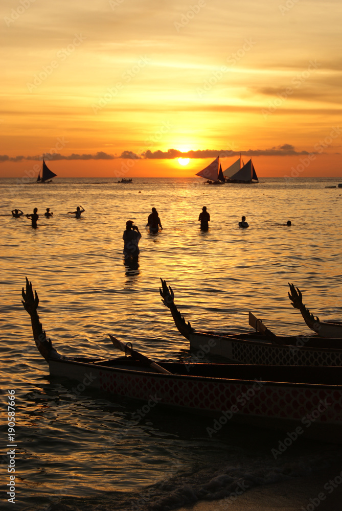 Boracay Sunset Stock Photo | Adobe Stock