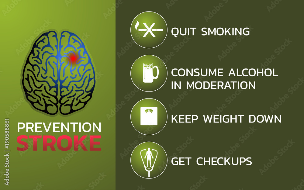 Prevention for stroke icon design, infographic health, medical ...