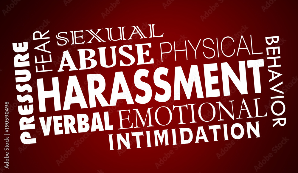 Sexual Harassment Abuse Word Collage 3d Illustration Stock Illustration ...