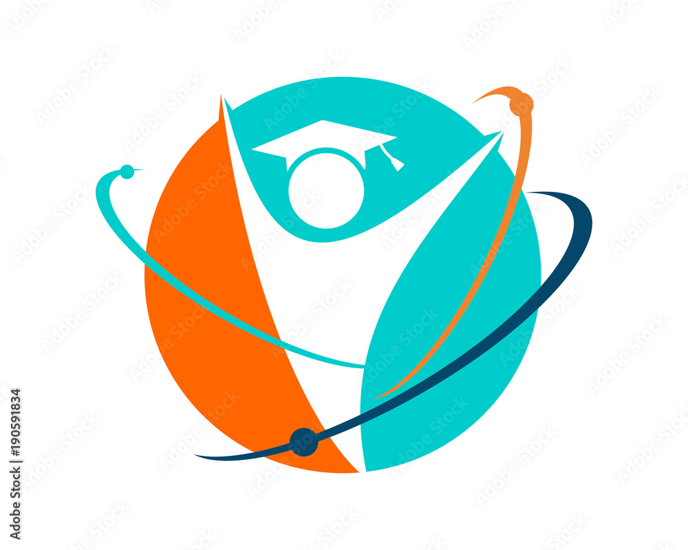 education scholar figure education scholarship image vector icon logo ...