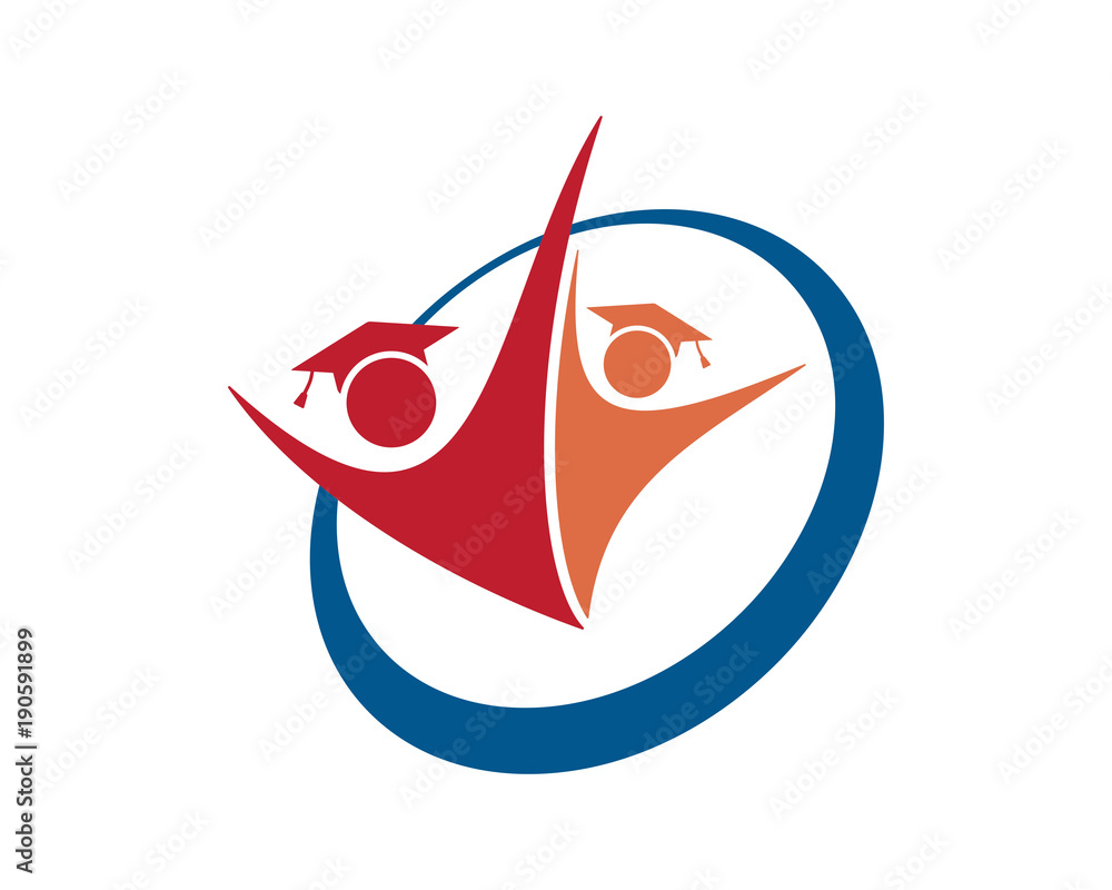 education scholar figure education scholarship image vector icon logo ...